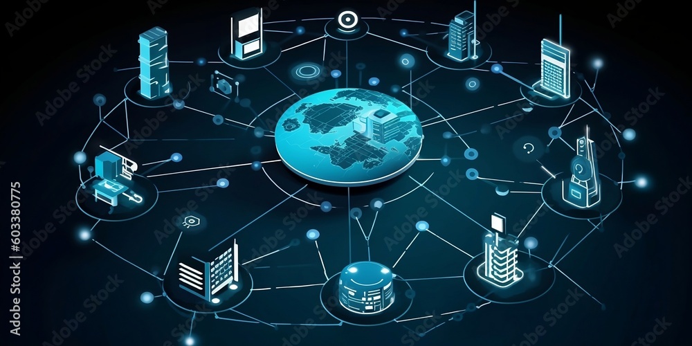 A Graphical Representation Of A Connected Iot Network With Various
