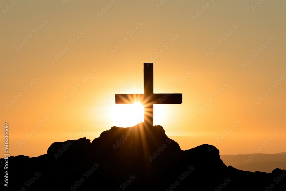 cross in the sky, silhouette photo of wooden cross on a hill during ...