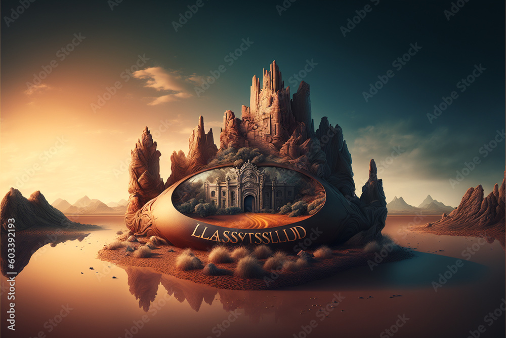 Dark world of dream, fantasy creatures, imagination of suffer and pain ...