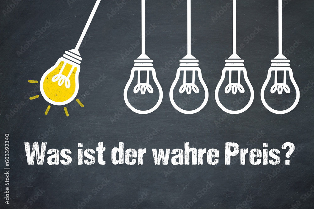 Was ist der wahre Preis? Stock Illustration | Adobe Stock