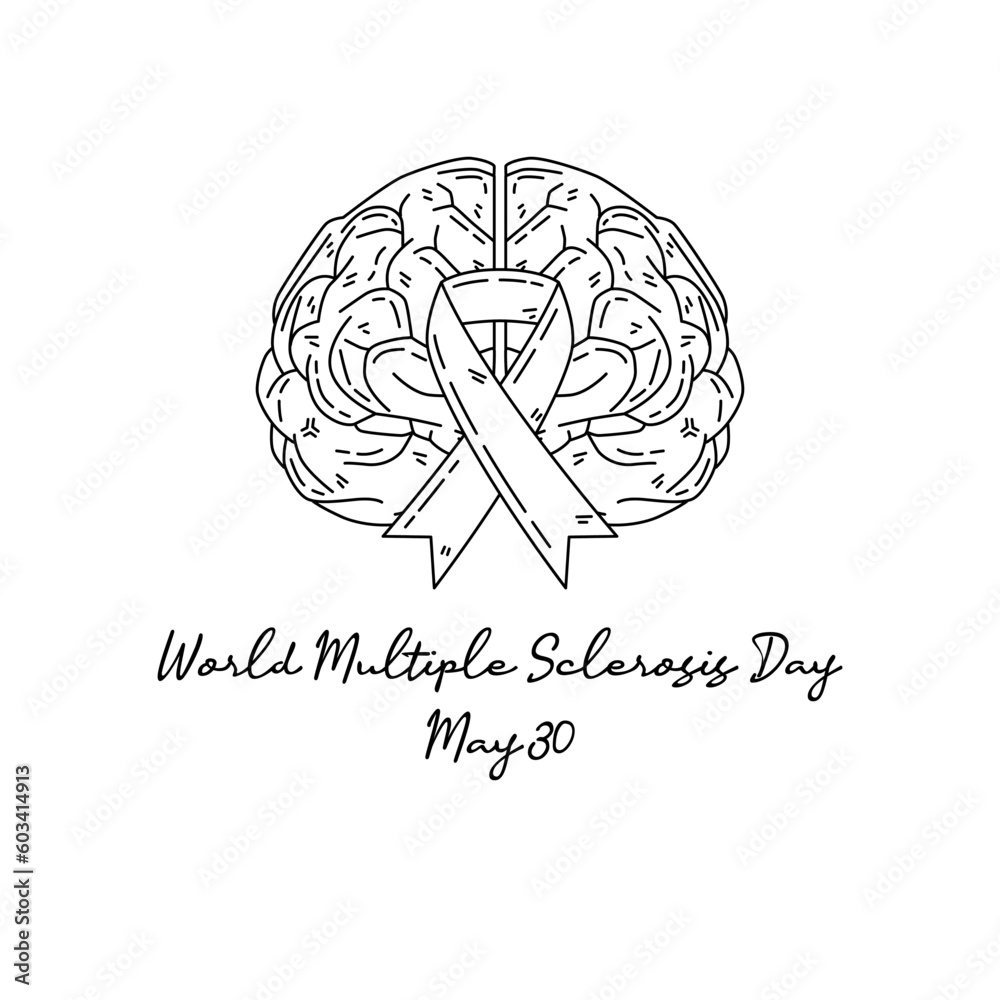 line art of world multiple sclerosis day good for world multiple ...