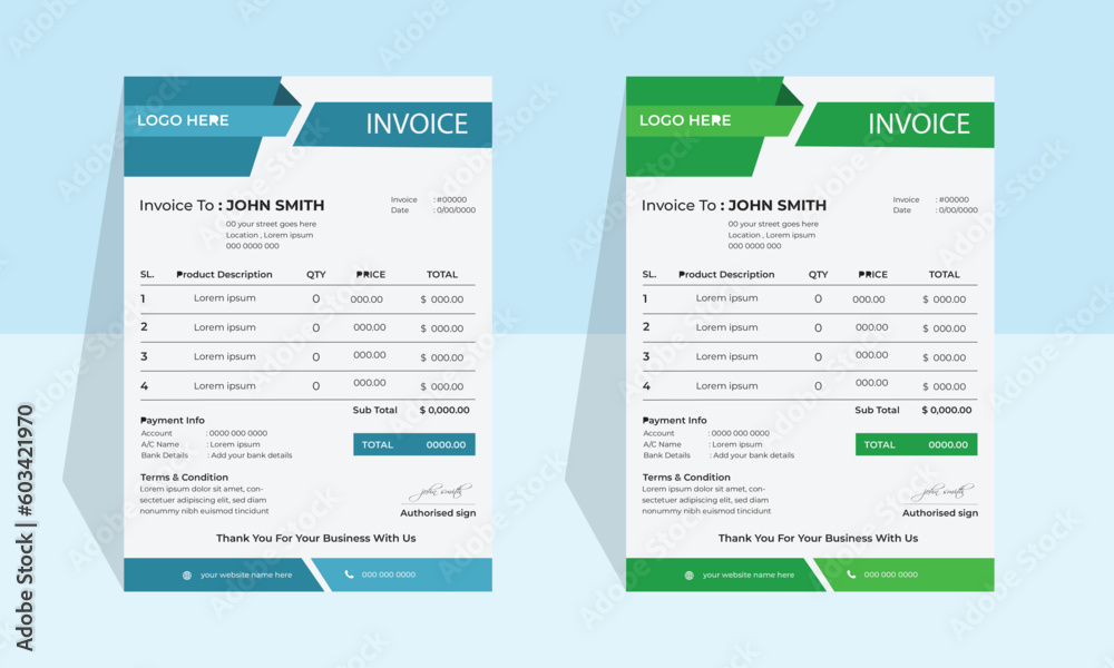 Invoice minimal design template. Bill form business invoice accounting ...
