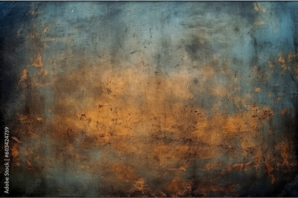 Metallic gritty texture on a brown/ goldend rust background, dark ...