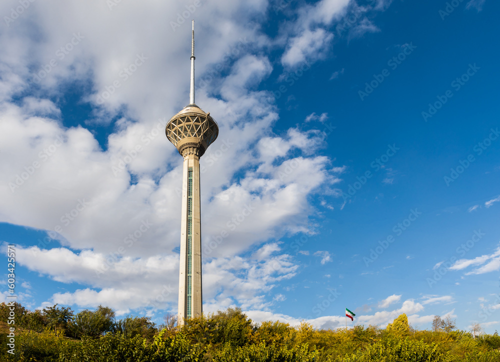 Milad Tower or Tehran Tower, a multi-purpose tower in Tehran, Iran ...