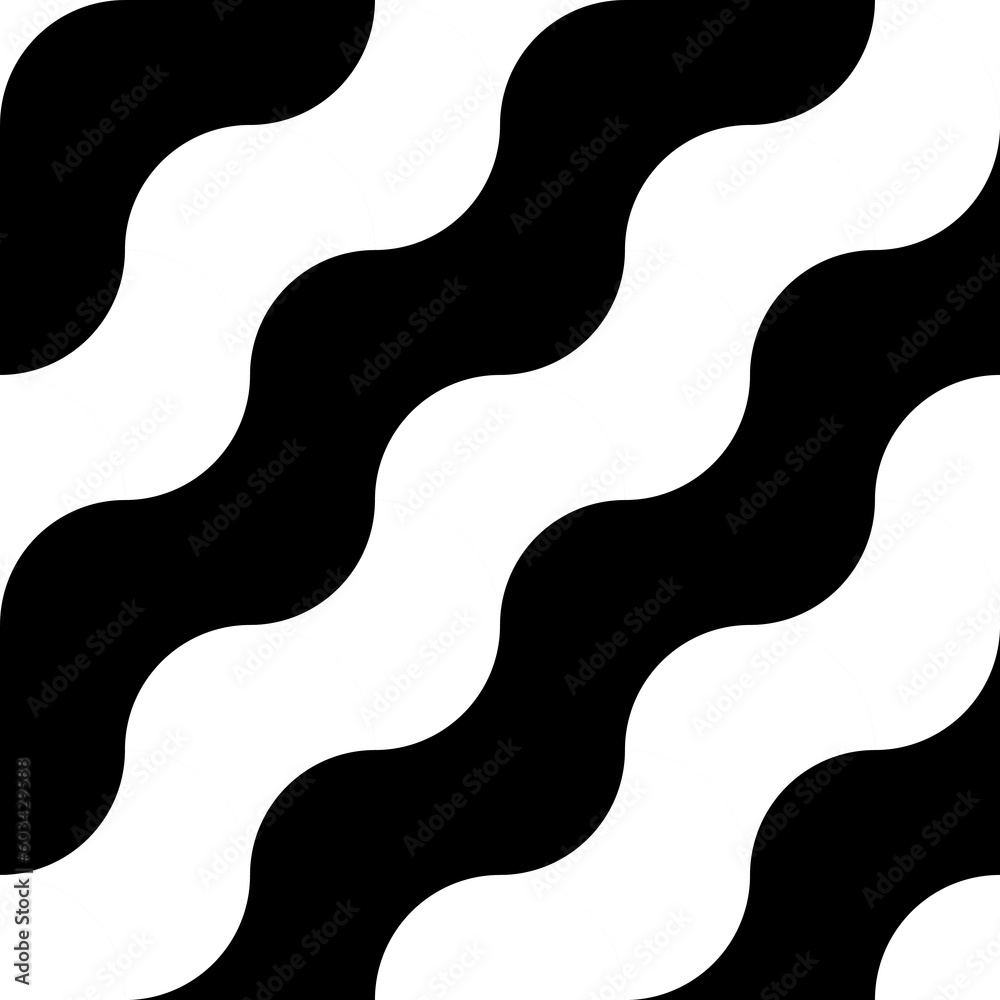 Seamless diagonal wavy lines. Jagged stripes. Surface pattern design ...