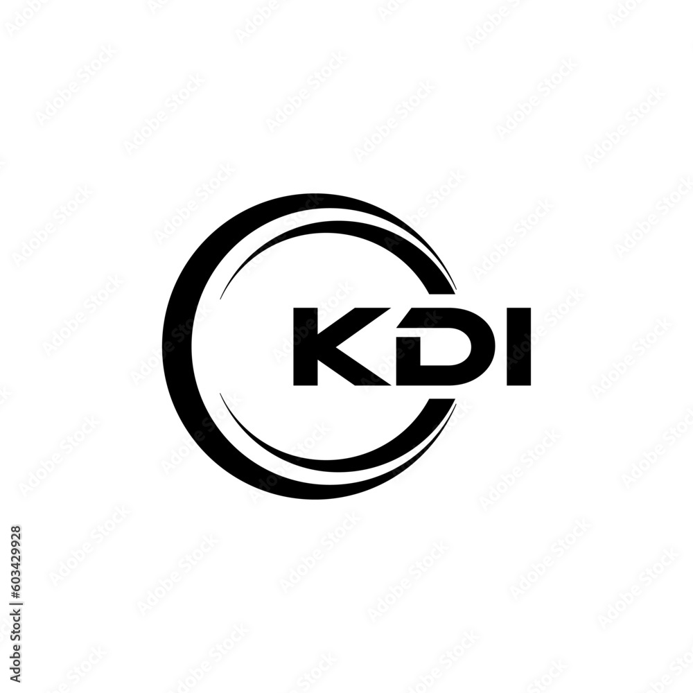 KDI letter logo design with white background in illustrator, cube logo ...