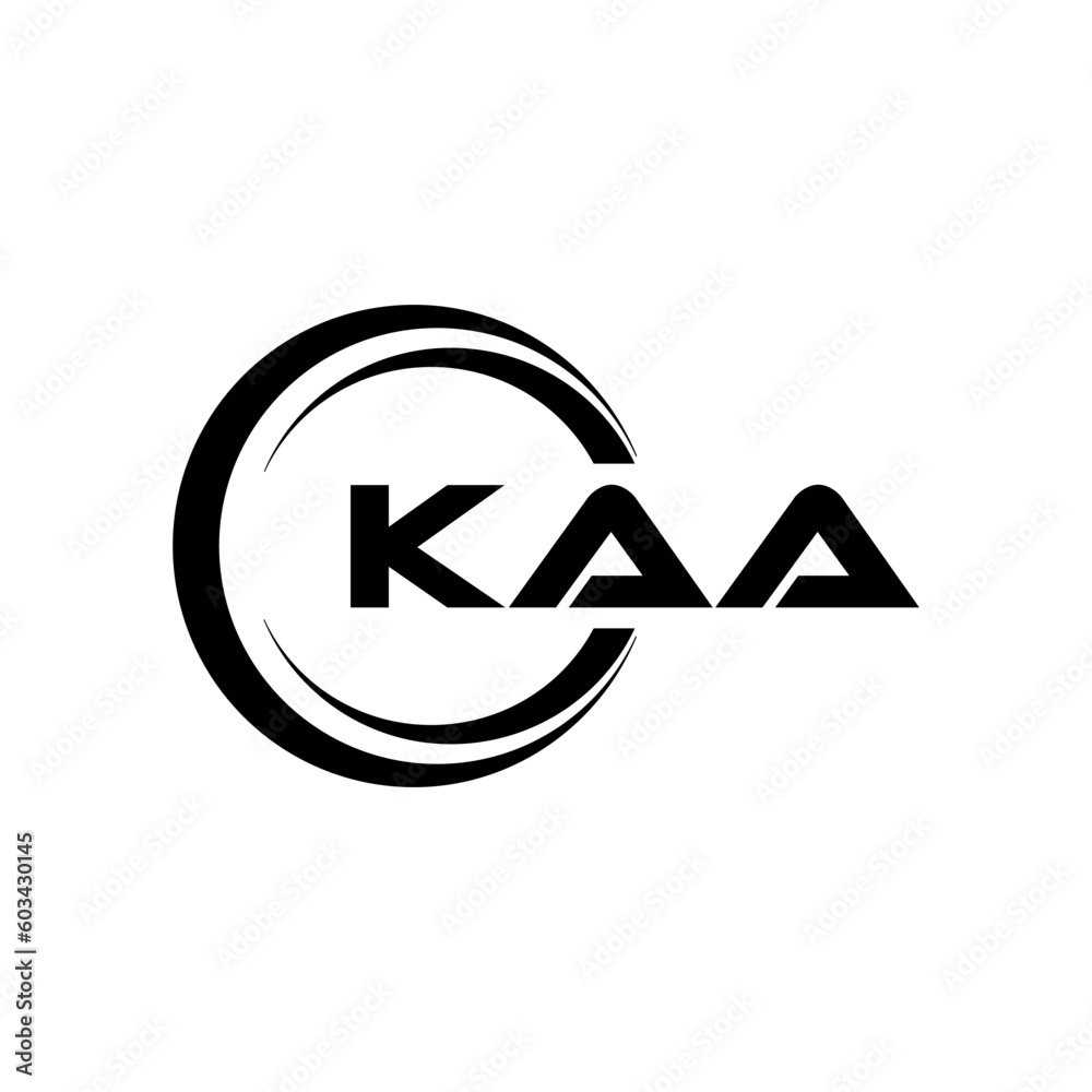 KAA letter logo design with white background in illustrator, cube logo ...