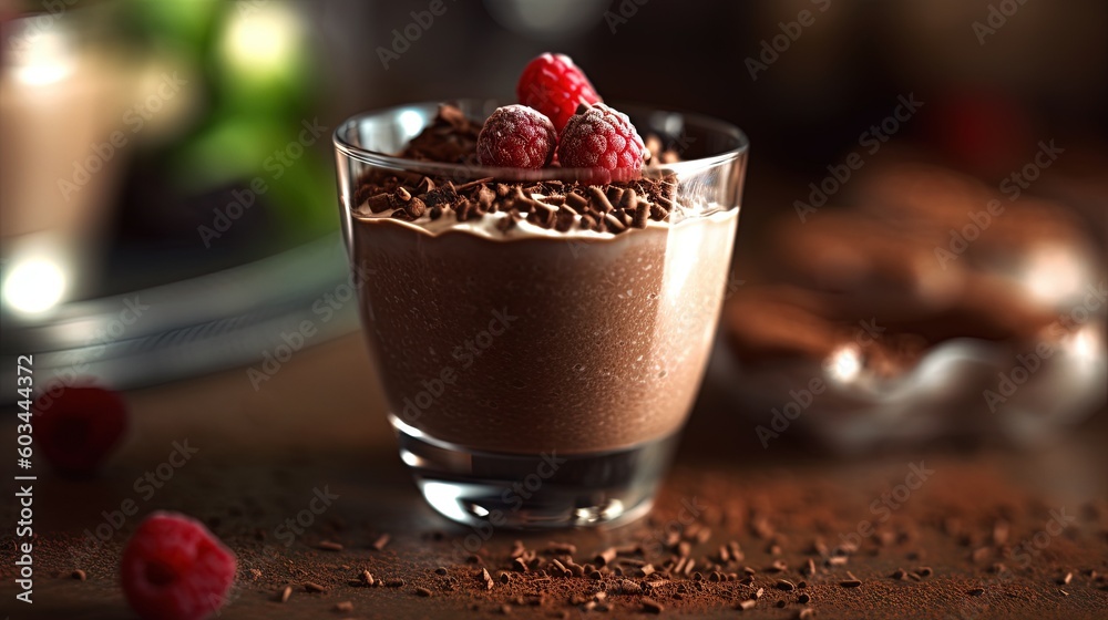 Chocolate Mousse In A Glass Plating