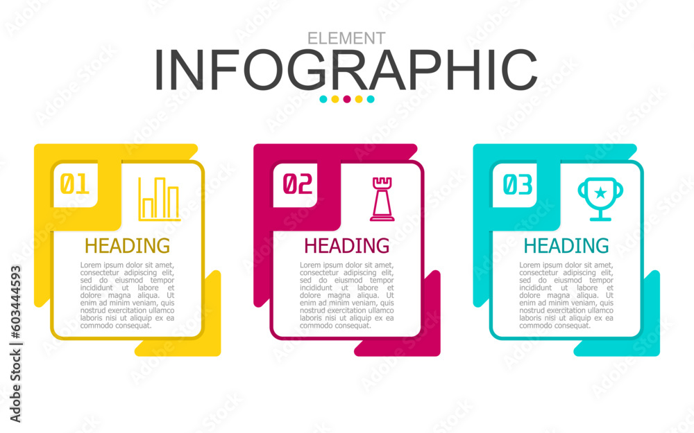 vector infographic page and triangle clip design template block. used ...
