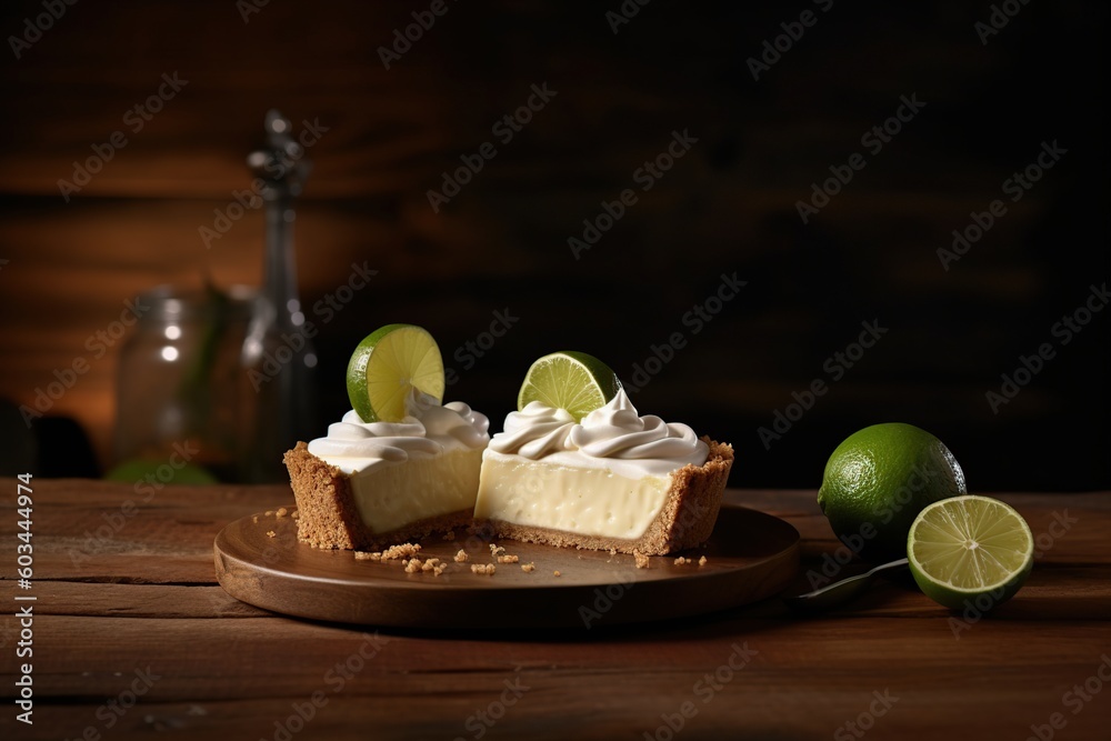 key lime pie Classic traditional American dessert favorite. Key lime ...