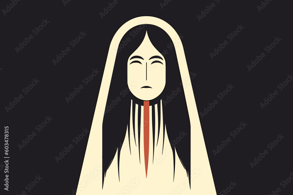 Doodle inspired Holy shroud, cartoon sticker, sketch, vector ...