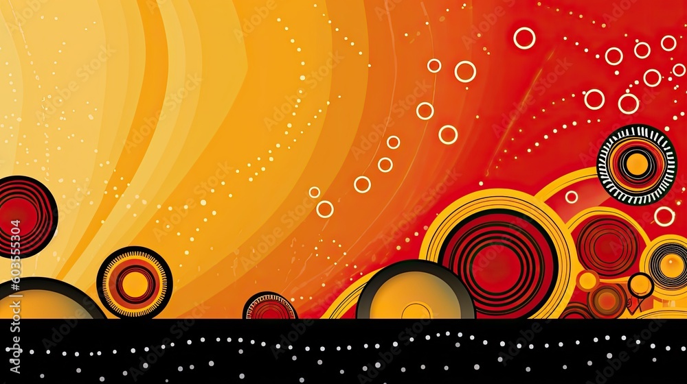 Australia Aboriginal inspired background with dreamtime and songlines ...