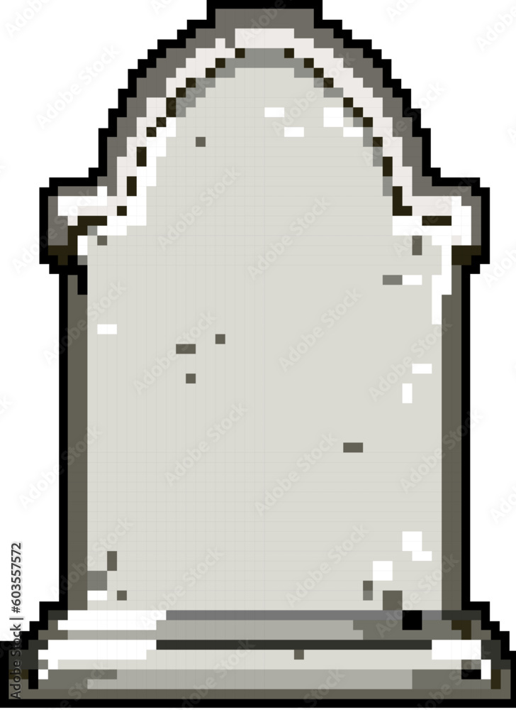 grave headstone game pixel art retro vector. bit grave headstone. old ...