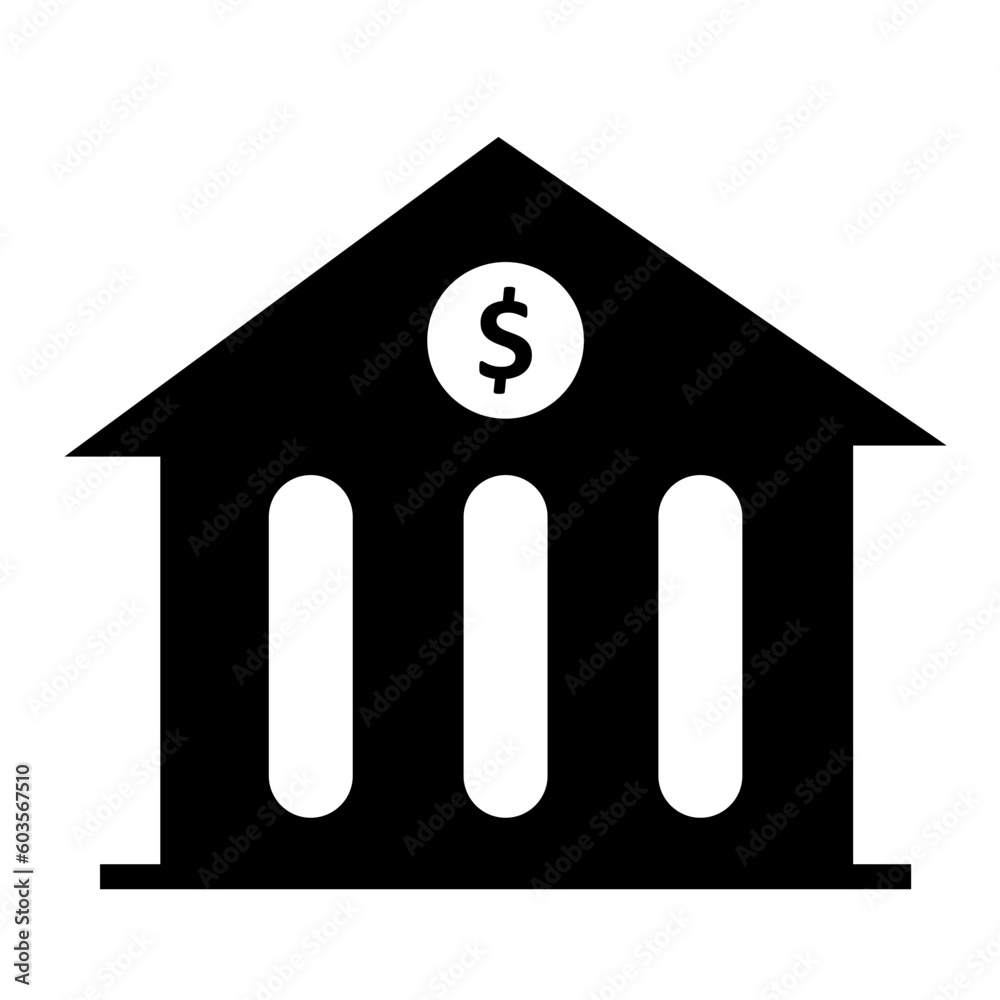 Bank Building Architecture Icons and Symbold Png Illustrator Stock Vector | Adobe Stock