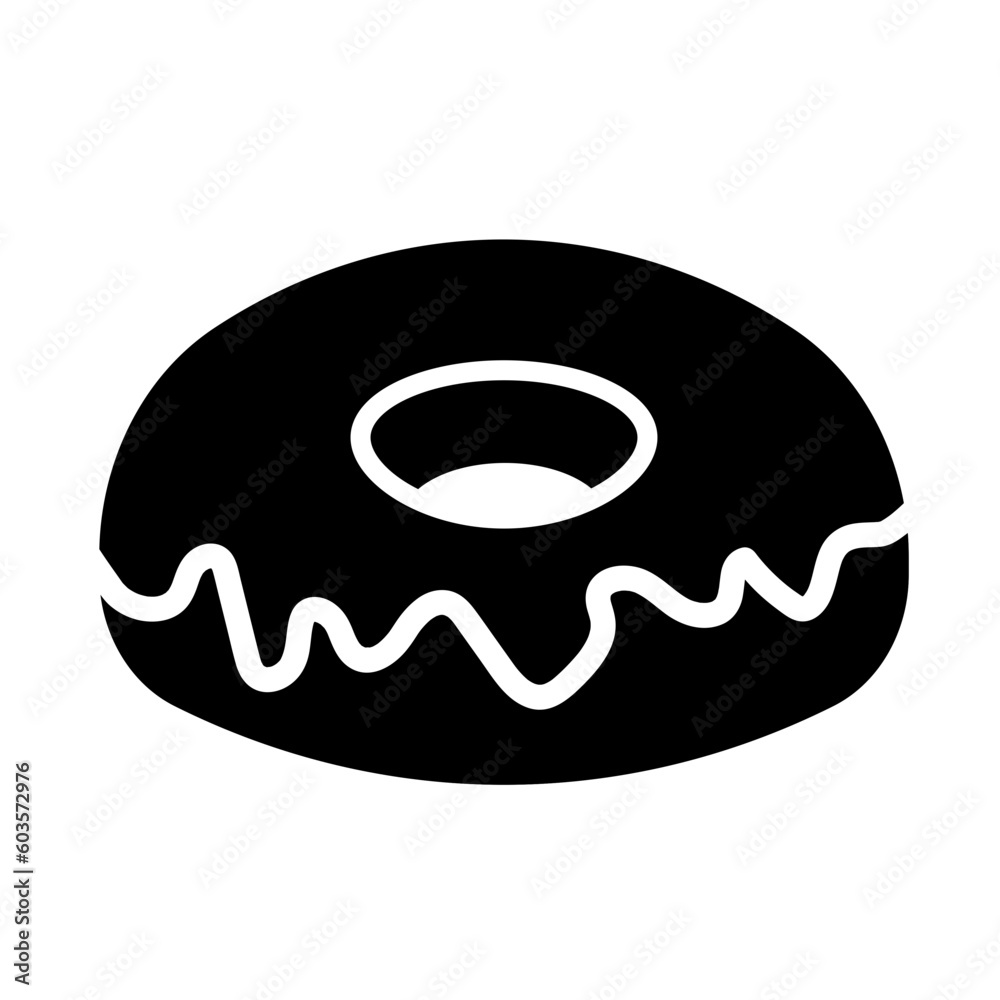 Donuts Food Solid Icons and Symbold Png Illustrator Stock Vector | Adobe Stock