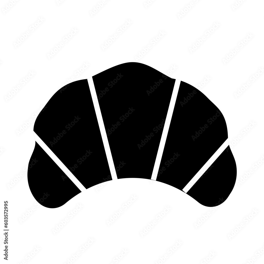 Croissant Bread Food Solid Icons and Symbold Png Illustrator Stock Vector | Adobe Stock