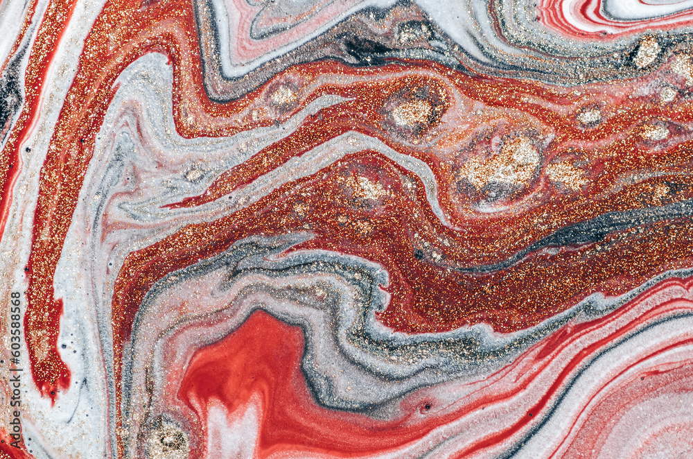 SEASHELL. NORTH GOLD. Abstract marble painting-ART. Artwork. Artist ...