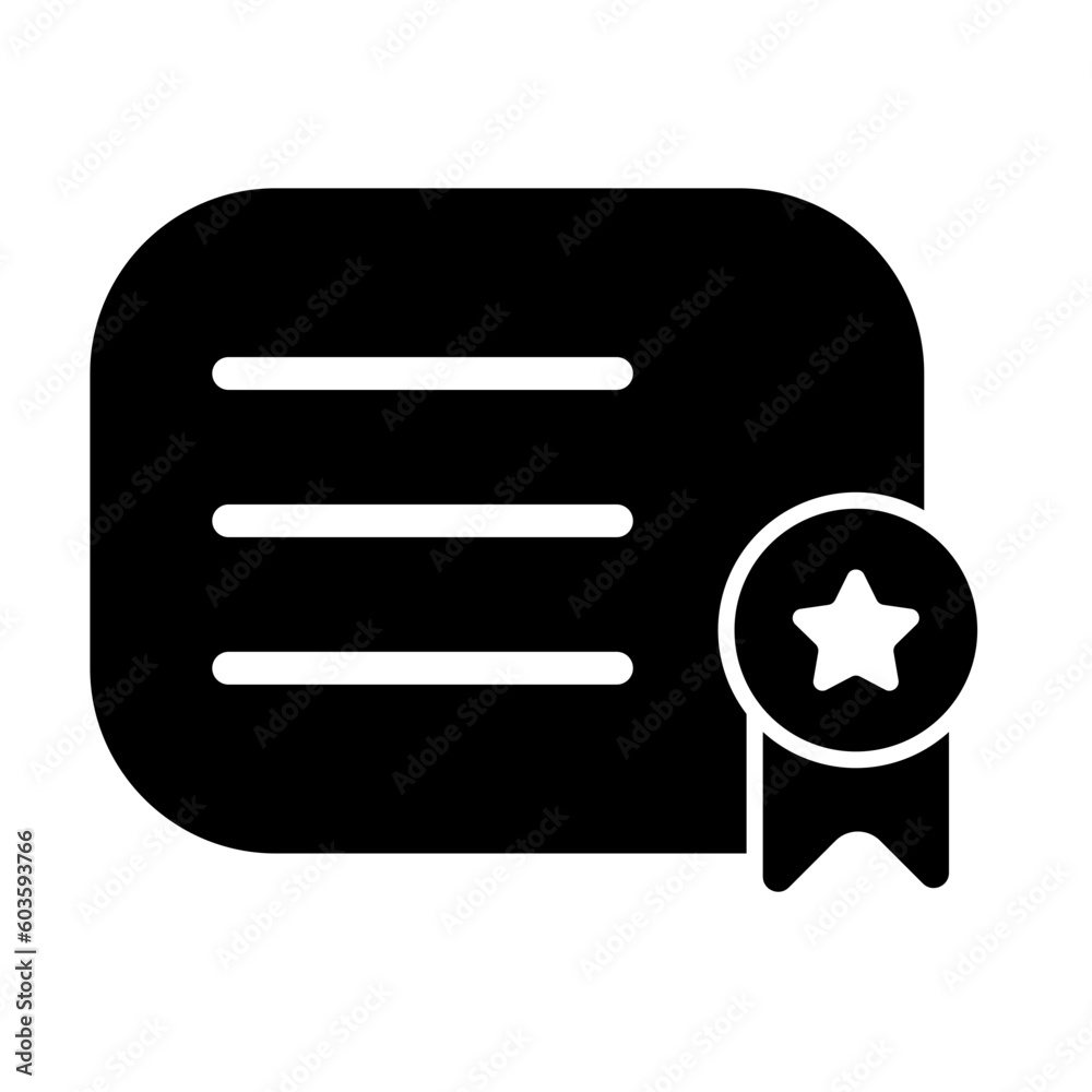 Certificate Education Science Solid Icons and Symbols Png Illustrator Stock Vector | Adobe Stock