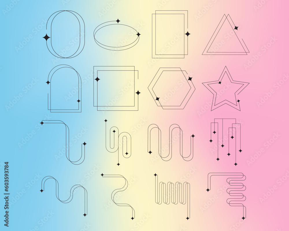 Elegant Borderlines: A Vector Illustration of Abstract Frame and Line ...