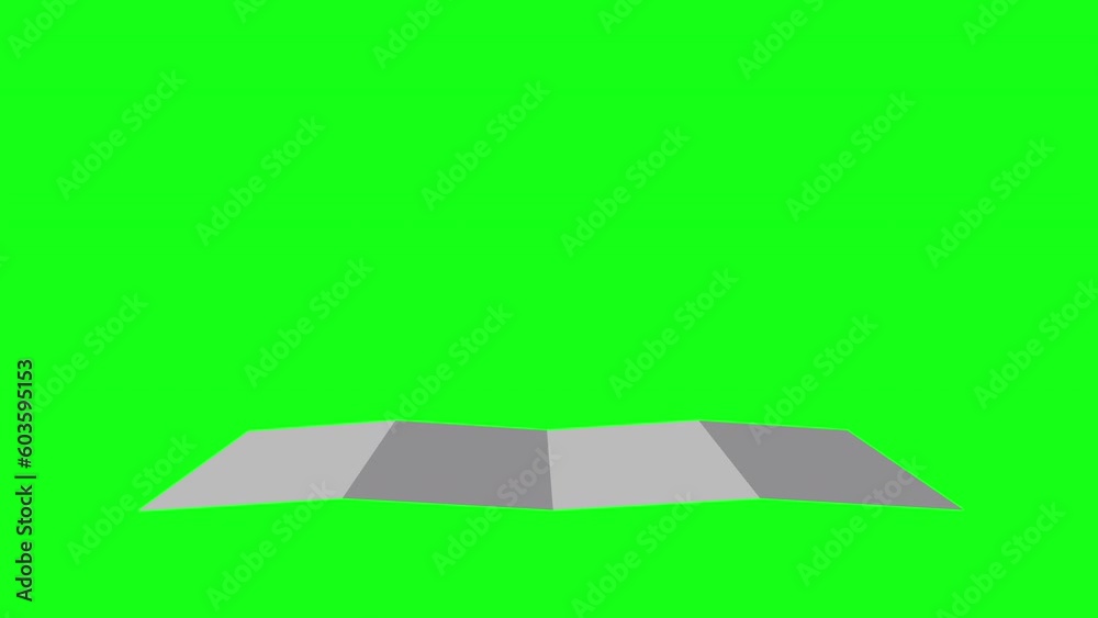 Vídeo do Stock: Paper map opening unfolding animation. 2D cartoon ...