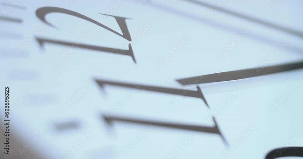 The hour hand of the clock starts at the eleven o'clock mark, pointing ...