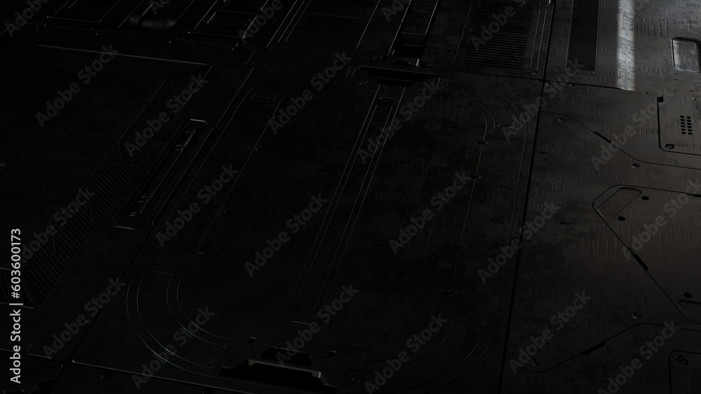 Black, Tech Wallpaper with Futuristic 3D Panels. Dark, Sci-Fi style. 3D ...