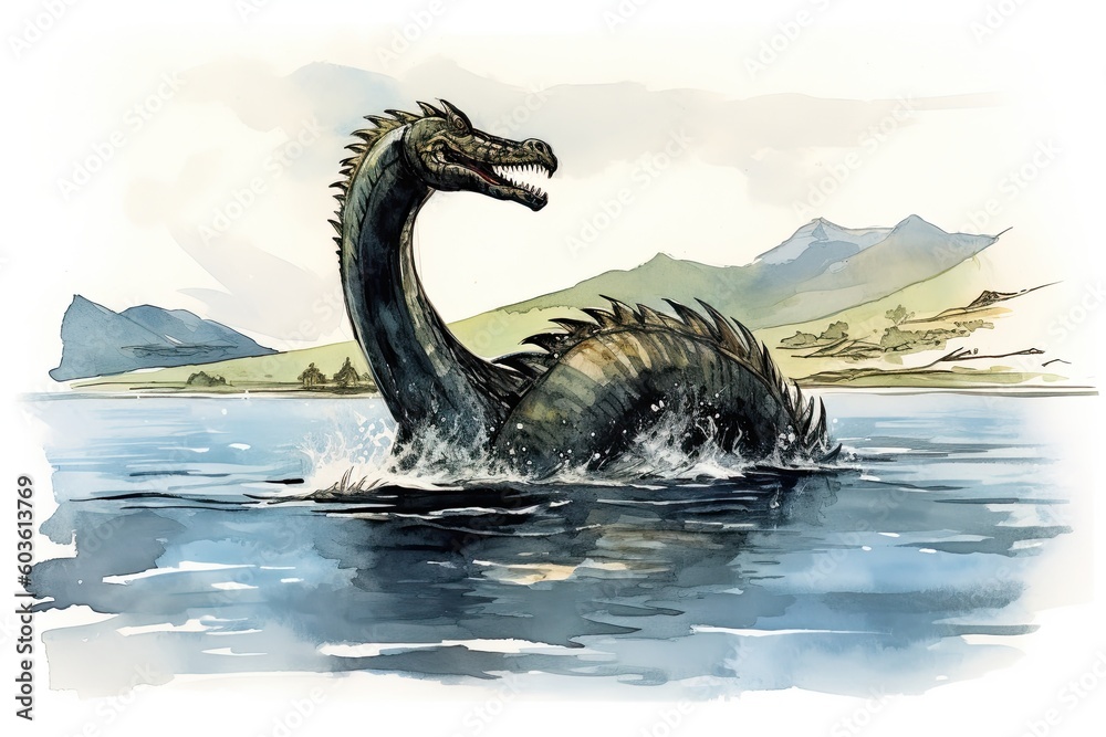Mythical Beast Nessie Emerges from the Scottish Loch: A Tale of Legend ...