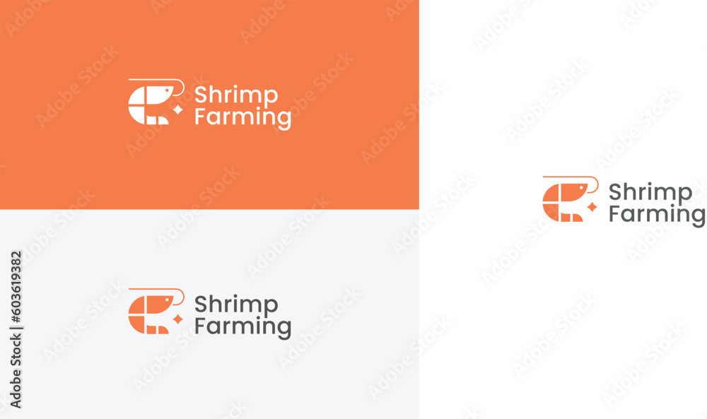 Shrimp's iconic modern and minimal logo design template for the food ...