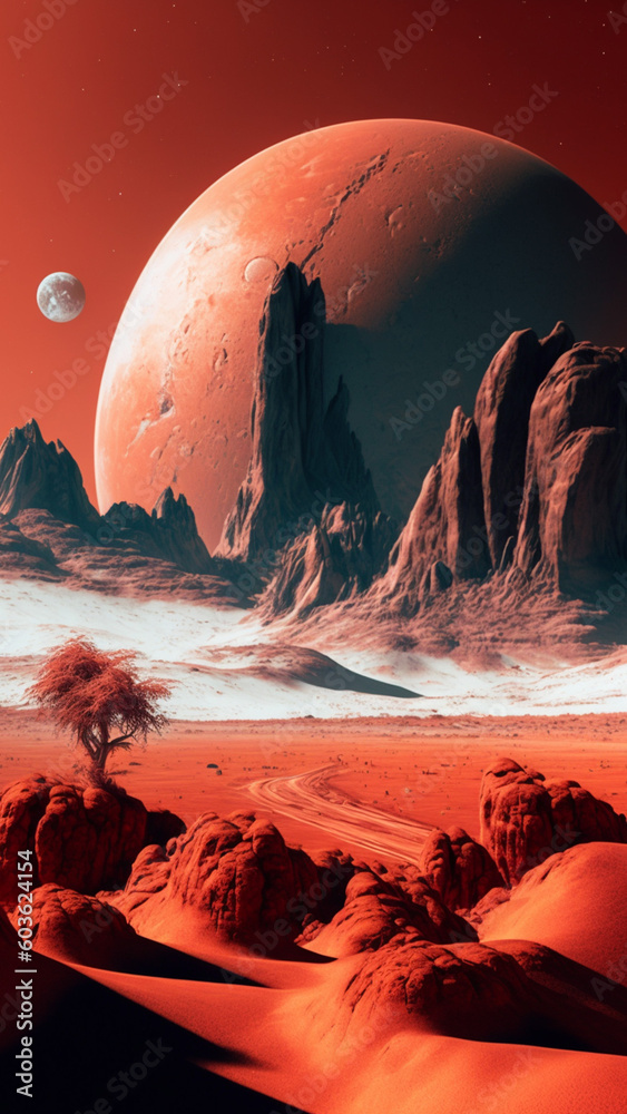 Beautiful space design, planets, Mars, Venus, Earth, Abstract ...