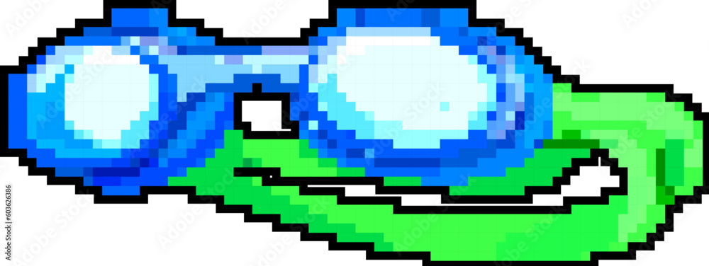 Glasses Pool Goggles Game Pixel Art Retro Vector Bit Glasses Pool