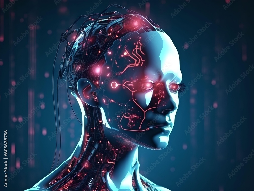 Machine learning reaction and ai artificial intelligence. Big data and ...