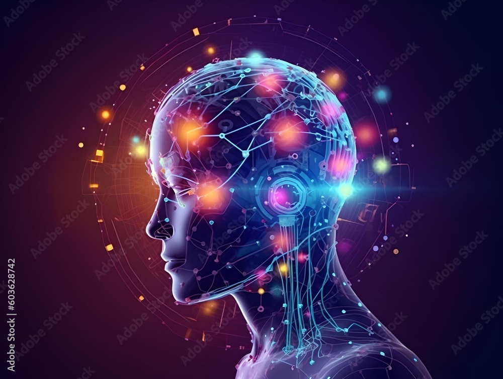 Machine learning reaction and ai artificial intelligence. Big data and ...