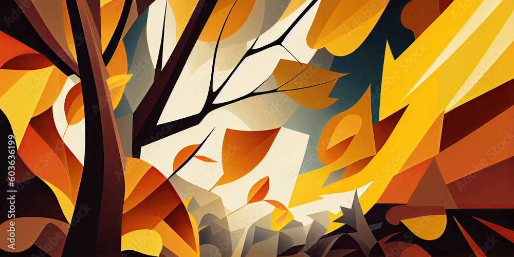 Abstract autumn leaves background wallpaper design (Generative AI ...