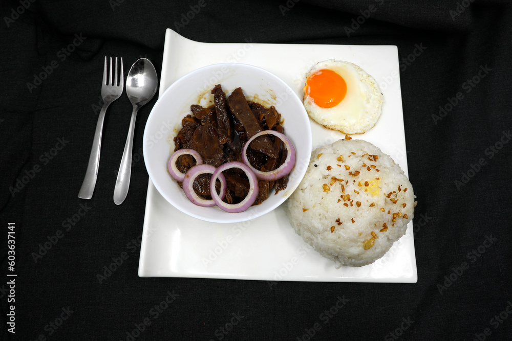 Bistek Silog This is a recipe for a tasty Filipino Combo Meal. black ...