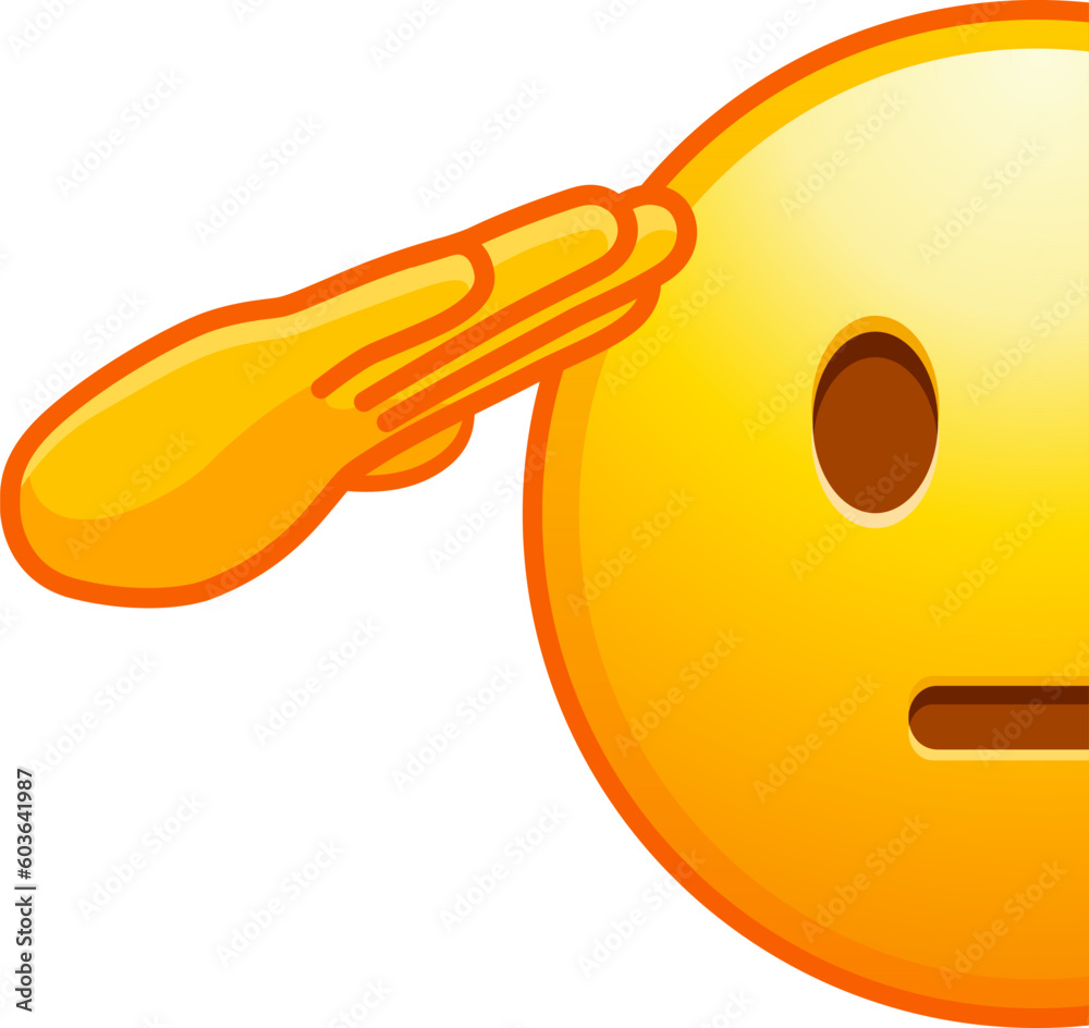 Top quality emoticon. Emoji with hand on face. Yellow face emoji ...