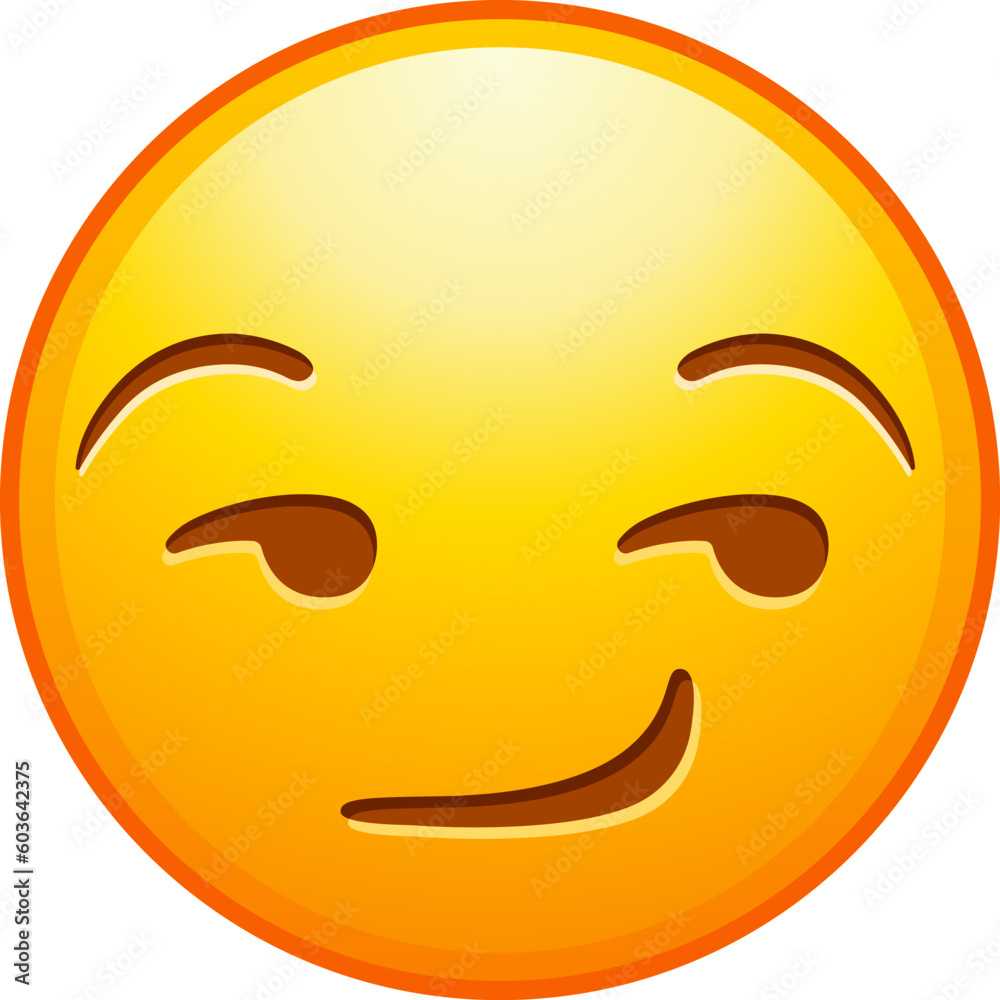 Top quality emoticon. Single emoji icon. Fun icon. Enigmatic smile ...