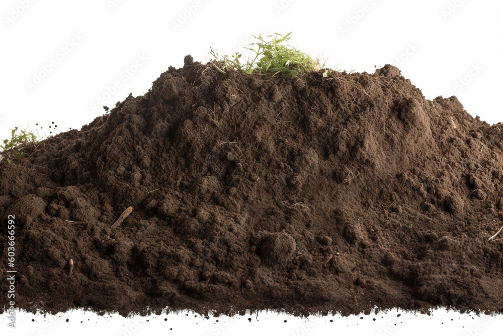 soil isolated on white background. Generated by AI isolated on white ...