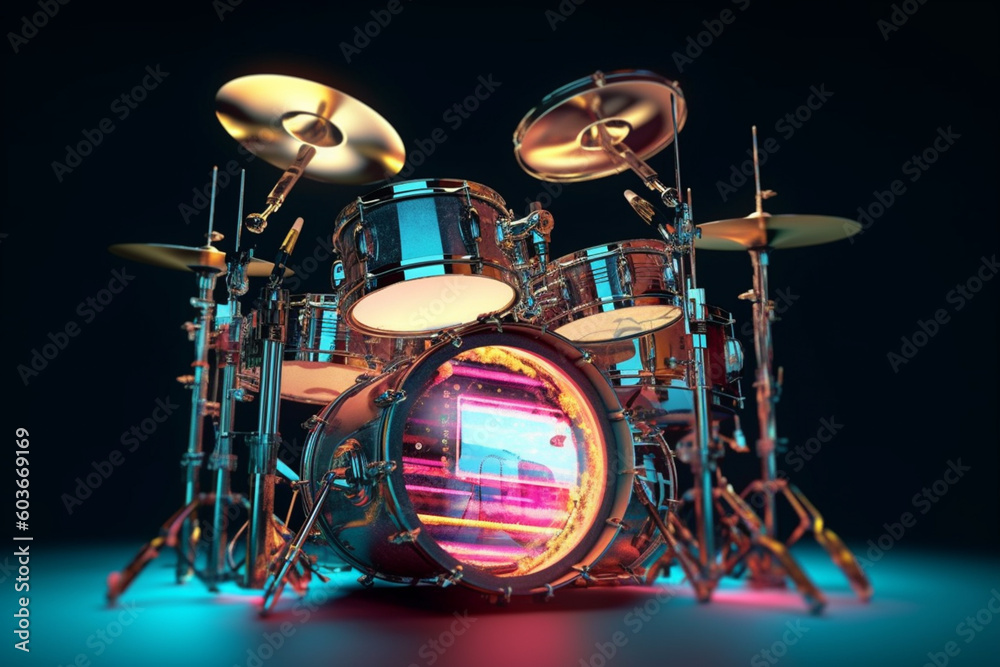 Different Angles And Perspectives Of A Drum Kit Capturing The Essence