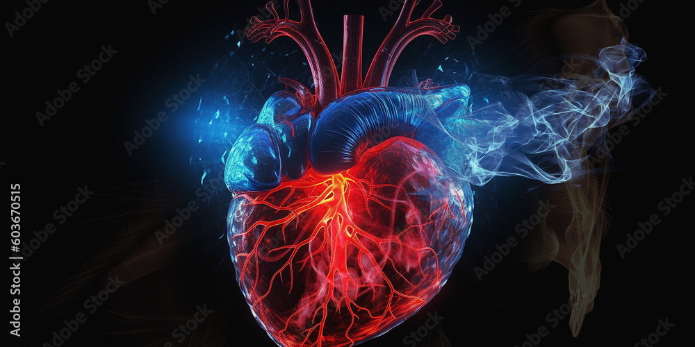 human heart,body head shape anatomy with artery brain nervous system ...