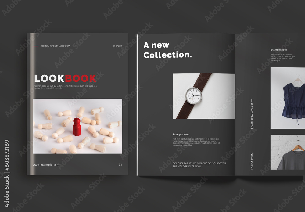 Look Book Brochure Stock Template | Adobe Stock