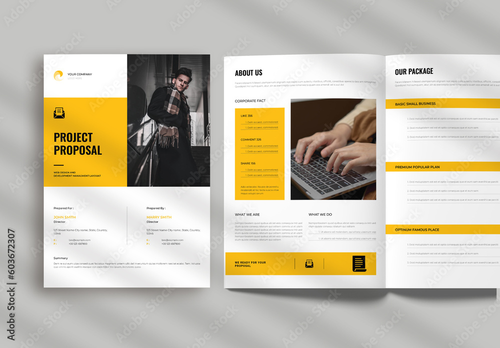 Project Proposal Stock Template | Adobe Stock