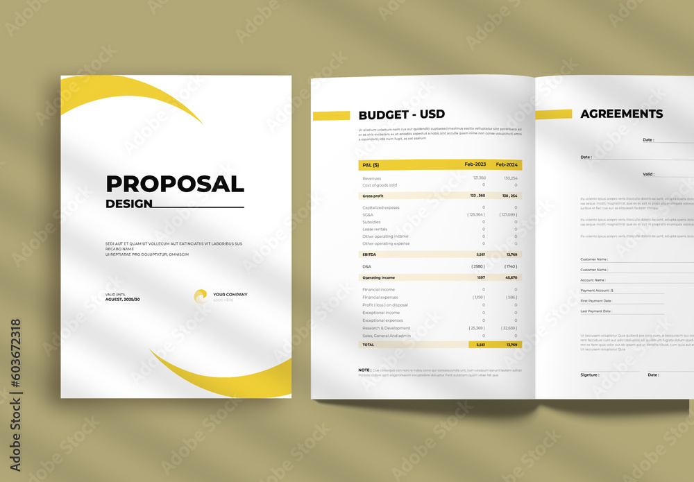 Proposal Design Stock Template | Adobe Stock
