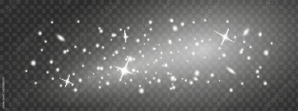 Abstract sparkling shiny texture. Shiny particle effect. Silver ...