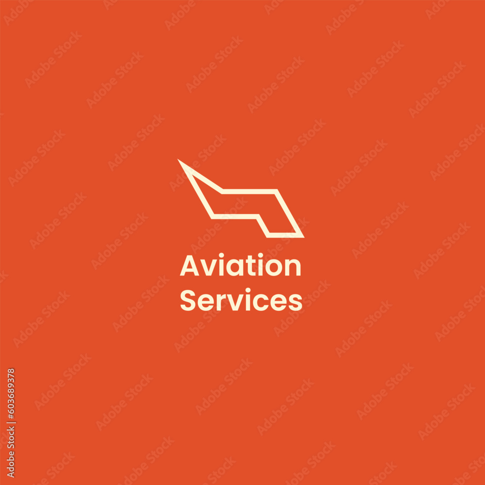 Aviation Airlines logo template. A clean, modern, and high-quality ...