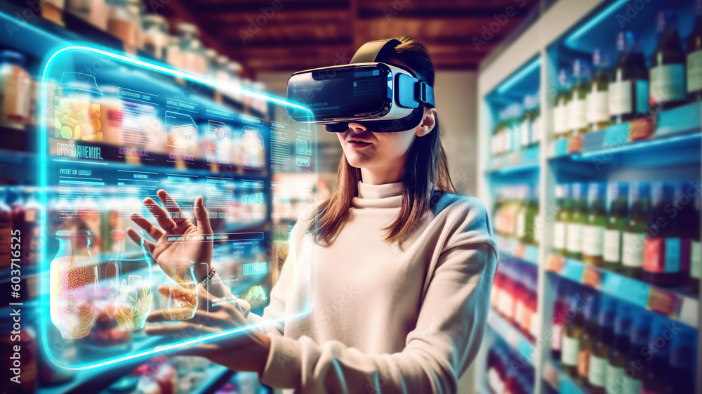 person wearing vr glass,virtual reality headsets and using virtual ...