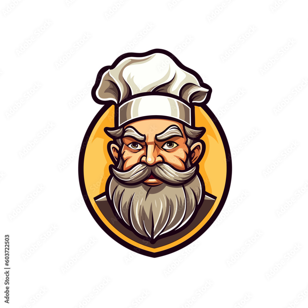 Chef Mascot Logo Design Vector: Modern Illustration Concept with ...