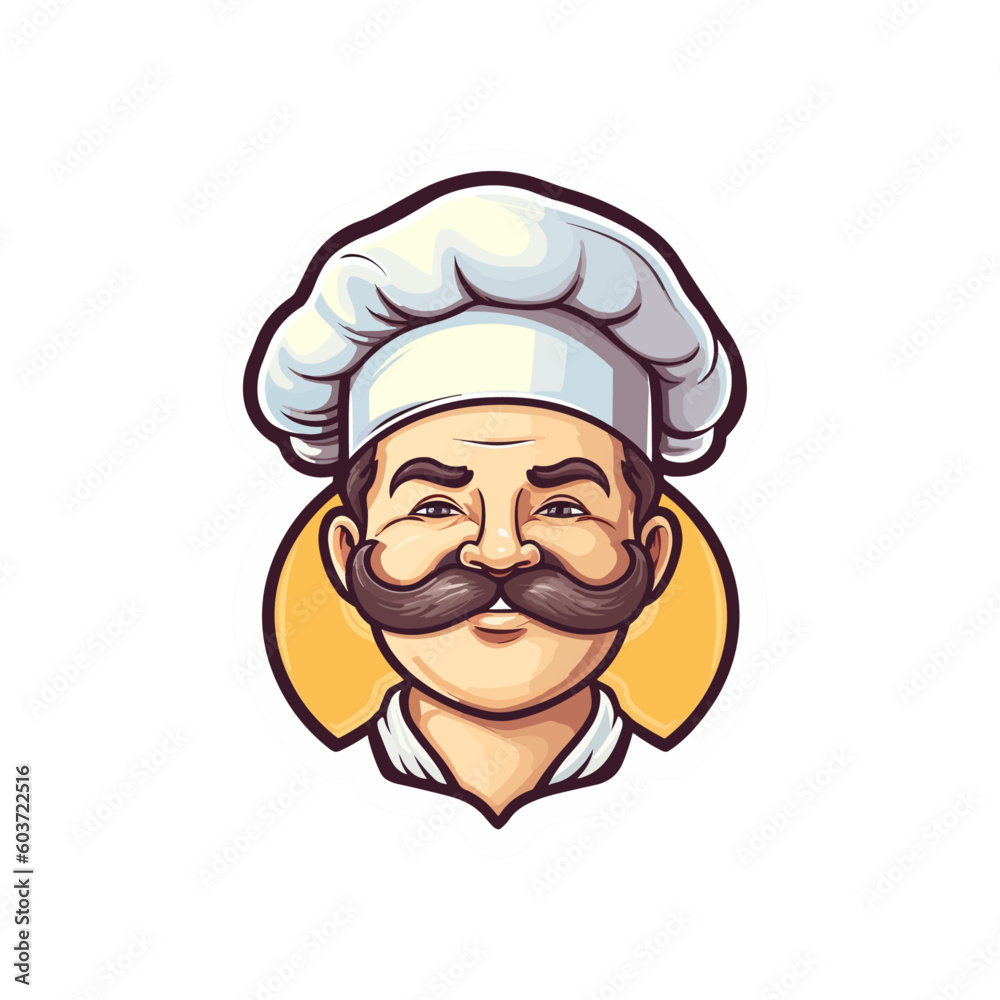 Delicious Chef Mascot Logo Design Vector with Modern Illustration ...