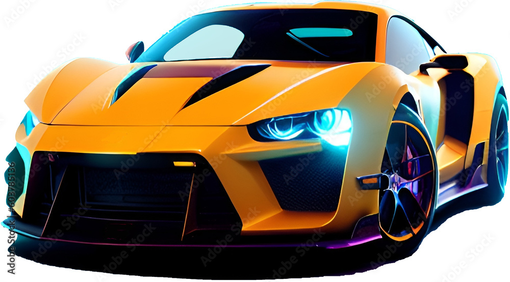 Great racing car, transparent background. Generative AI Stock ...