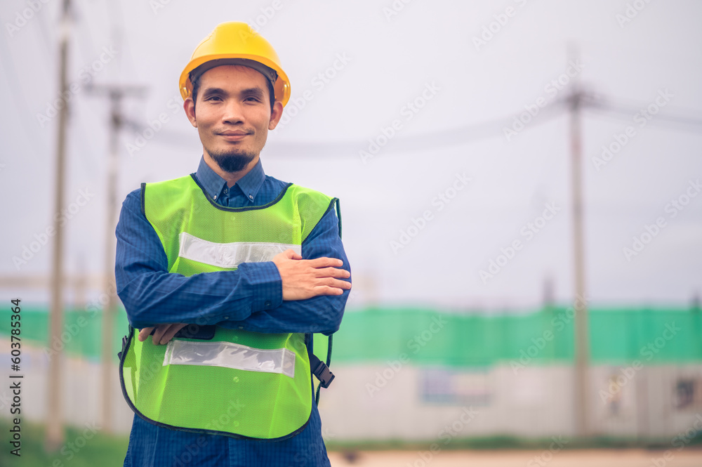 portrait of Asian man engineer construction concept, Asian man engineer ...