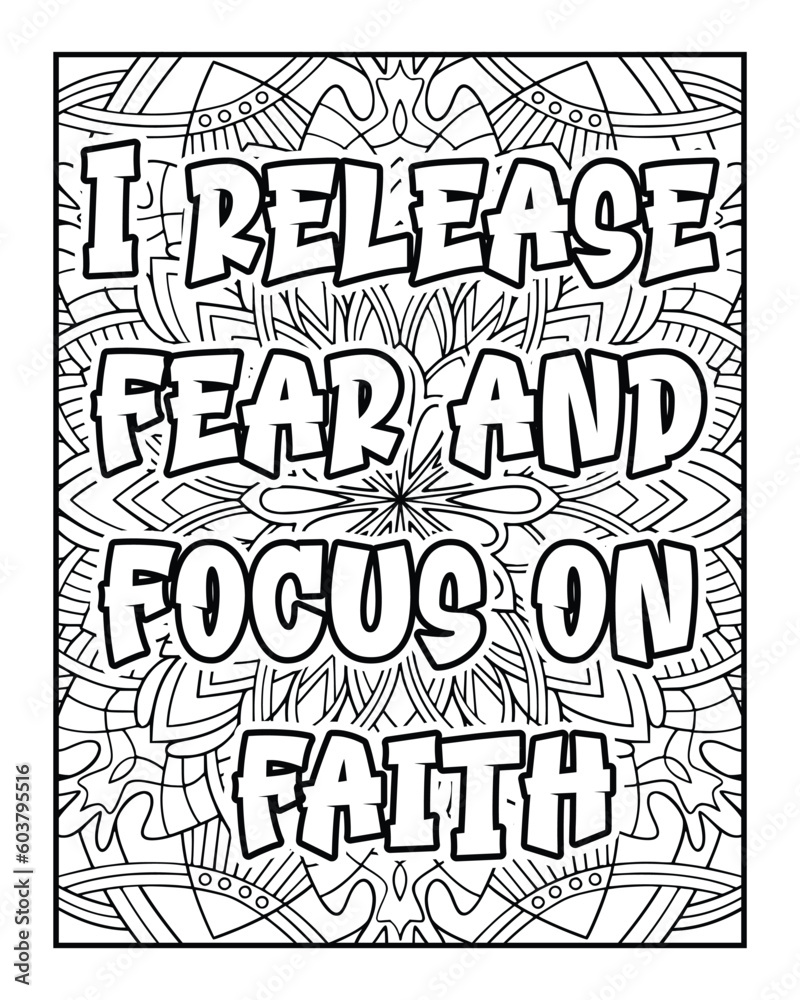 An Inspirational word Coloring page for Positive Thinking and Self ...